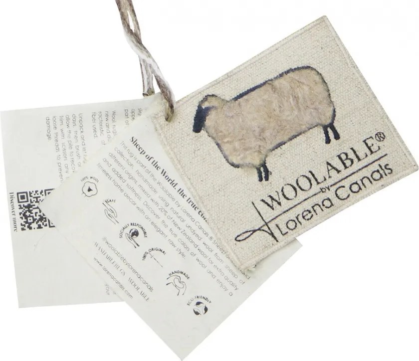 Vlnený koberec Woolly - Sheep Beige, 75x110 tvar kožušiny, béžová, obývacia izba, Lorena Canals