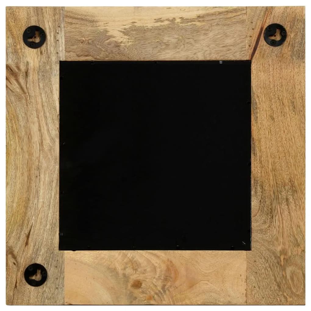 Zrcadlo z masivního mangovníkového dřeva 50 x 50 cm - Default Title