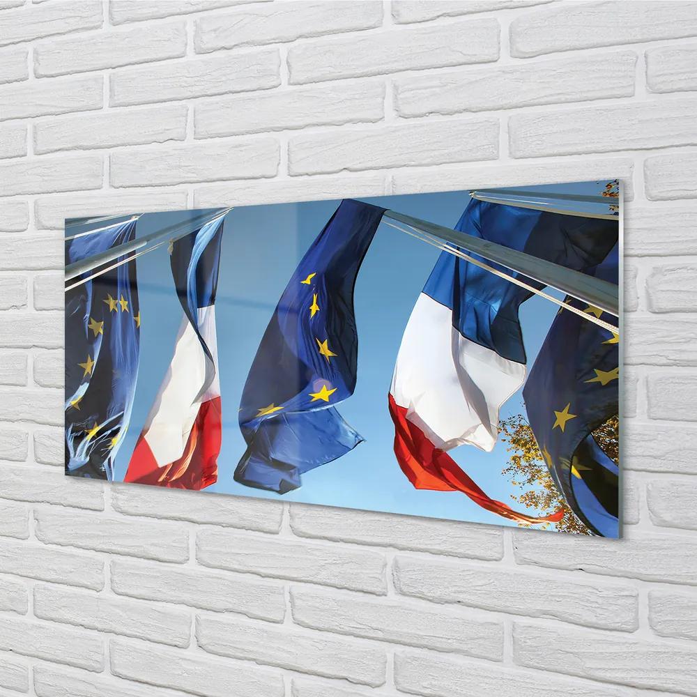akrylový obraz flags 125x50 cm