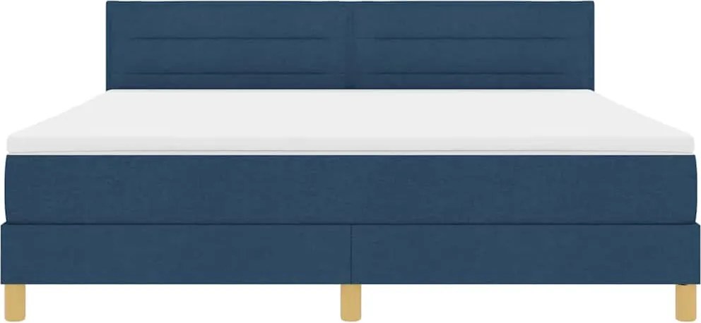 Postel s boxspringem s polštářem Modrá 180 x 200 cm textil 3338866