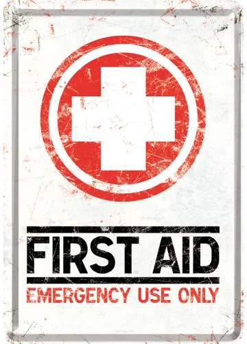Postershop Plechová pohlednice - First Aid