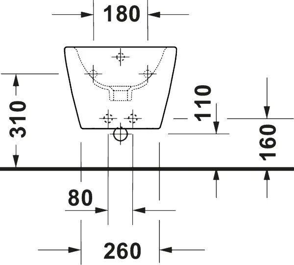 Duravit 27271500002 - Závěsný bidet D-CODE keramika/lesklá bílá