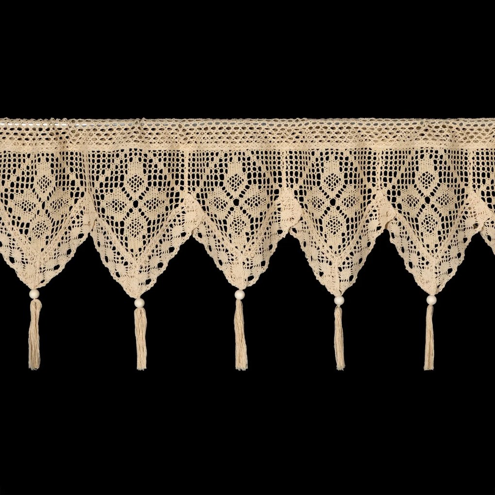 KRÁTKÁ ZÁCLONA NA PÁSCE MARTHA 150X30 CM SVĚTLEBÉŽOVÁ