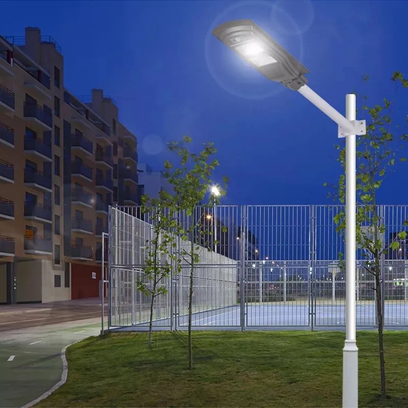 Bezdoteku LEDSolar veřejné osvětlení pouliční lampa 60W, se senzorem, bezdrátové, iPRO, studená barva