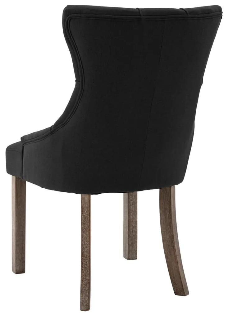 Jídelní židle 6 ks černé textil,  3058304