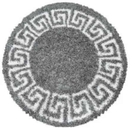 Ayyildiz koberce Kusový koberec Hera Shaggy 3301 grey kruh - 80x80 (průměr) kruh cm