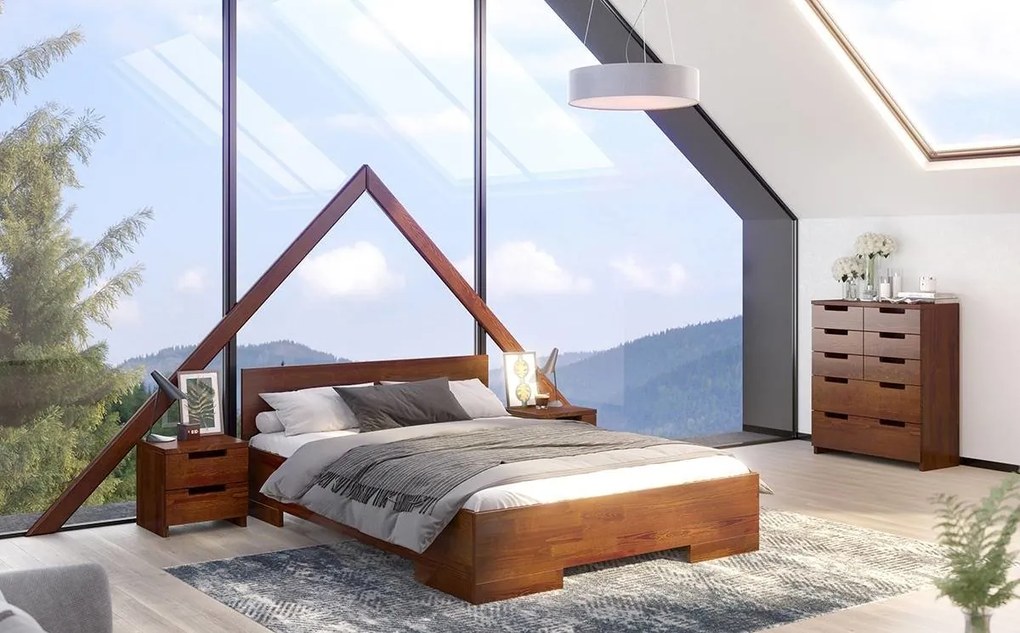 Prodloužená postel s úložným prostorem Spektrum - borovice   ,  120x220 cm
