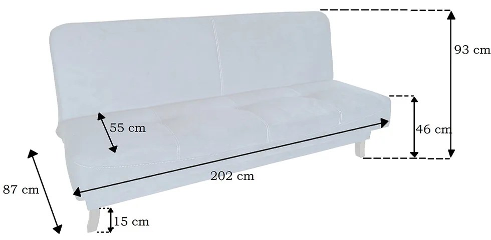 Pohovka VIVIN | 202 cm | rozkládací + úložný prostor | vysoký sed | VÝBĚR TKANIN