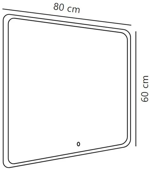 Nordlux 2310271000 Dovina, zrcadlo s osvětlením, 20W LED 4000K, s vypínačem, 60x80cm, IP44