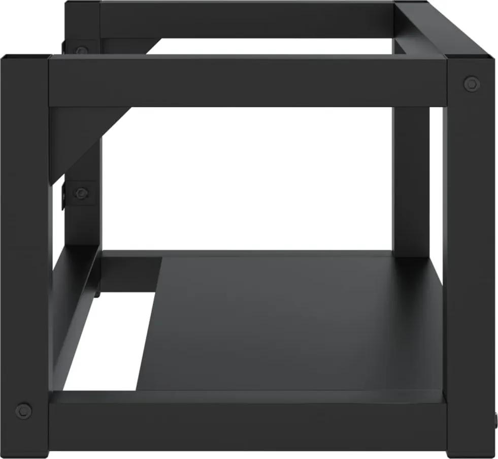 vidaXL Nástěnný koupelnový regál pod umyvadlo 59x38x31 cm železo [338494] Barva: Černá