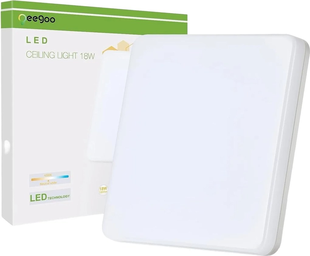 Oeegoo stropní svítidlo Led, 18 W, vodotěsná, IP44, 1800 lumenů