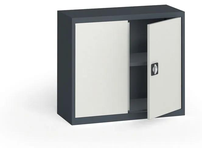 Plechová policová skříň METAL, 800 x 950 x 400 mm, 1 police, tmavě šedá / šedá