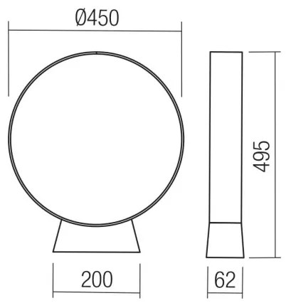 Redo 91067 - LED Venkovní lampa ONIRO LED/15W/230V 49,5 cm CRI 90 IP65 hnědá
