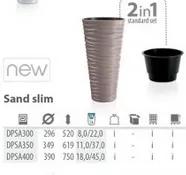 Prosperplast Květináč Sand Slim 40 - antracit
