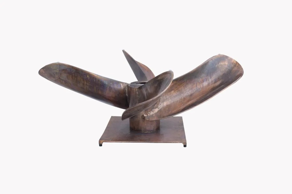 Designový konferenční stůl Propeller, 85 cm, antik měděný - skladem