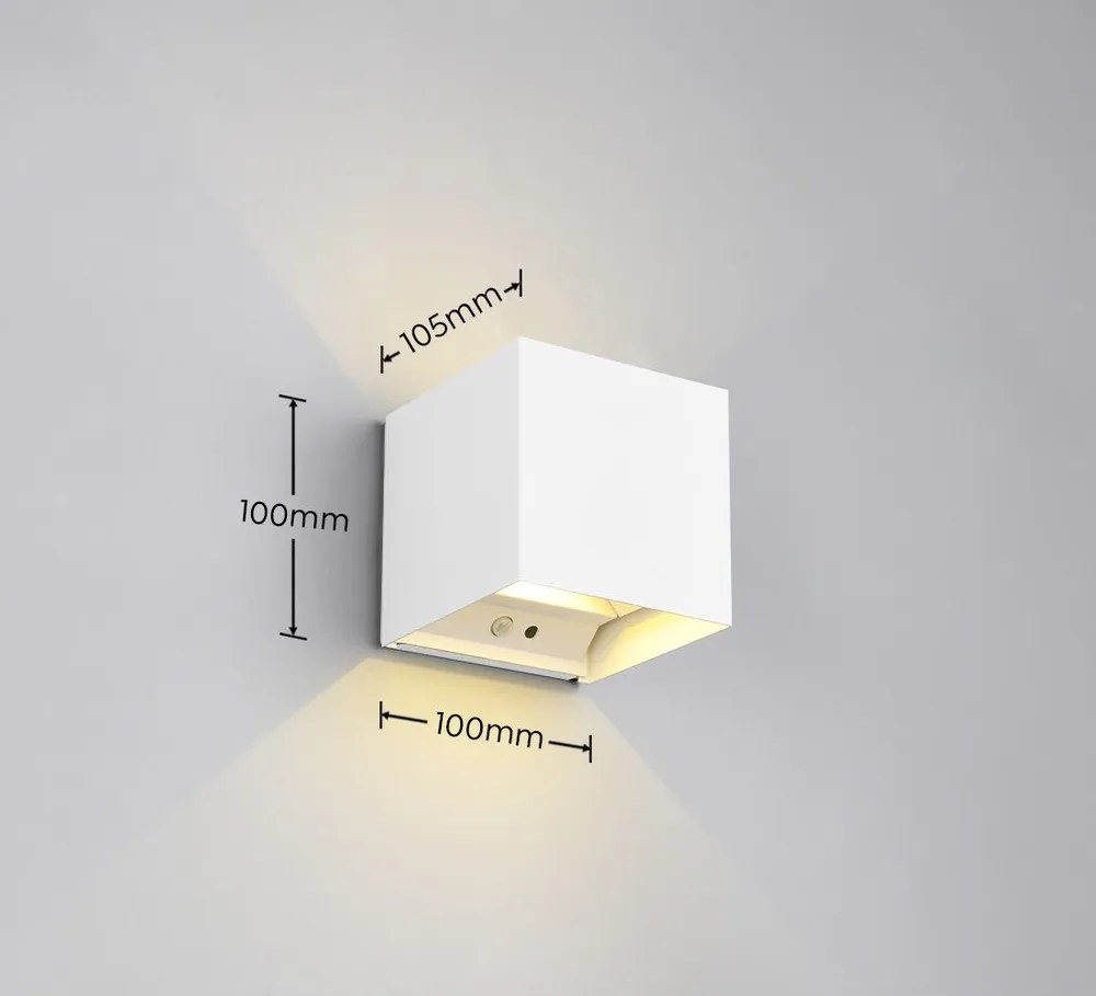LED nástěnné venkovní svítidlo se senzorem pohybu (výška 10,5 cm) Talent – Reality