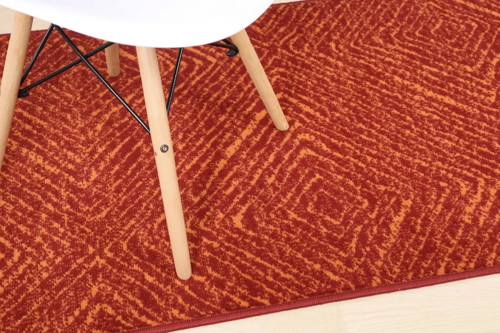 Alfa Carpets, Kusový koberec Ethno terra, 80x150, oranžová, ložnice