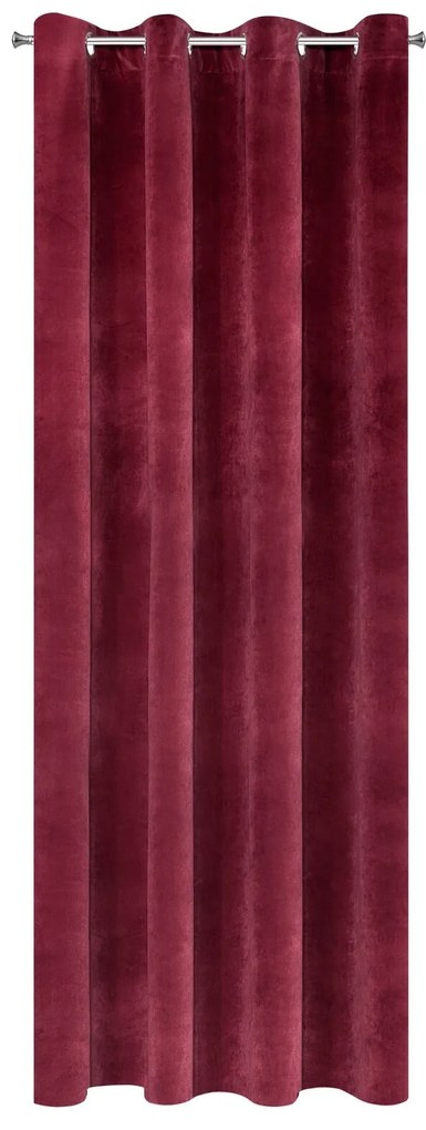 ZATEMŇOVACÍ ZÁVĚS NA KROUŽCÍCH RIA 140X250 CM BORDOVÁ