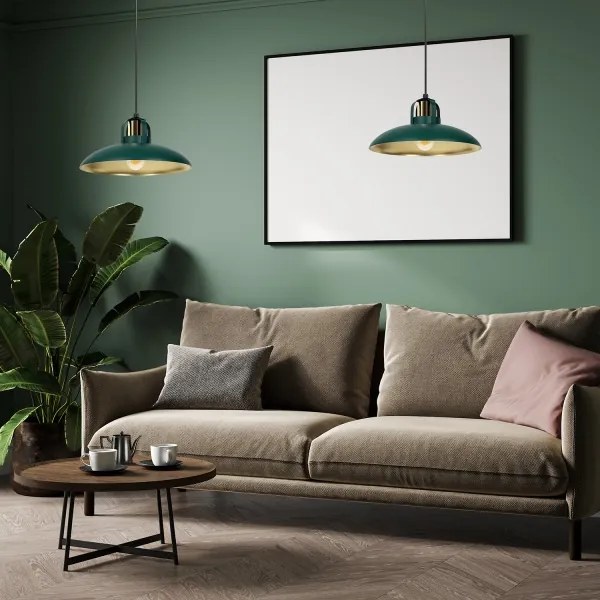 Brilagi - LED Lustr na lanku FLAMENGO 1xE27/60W/230V zelená