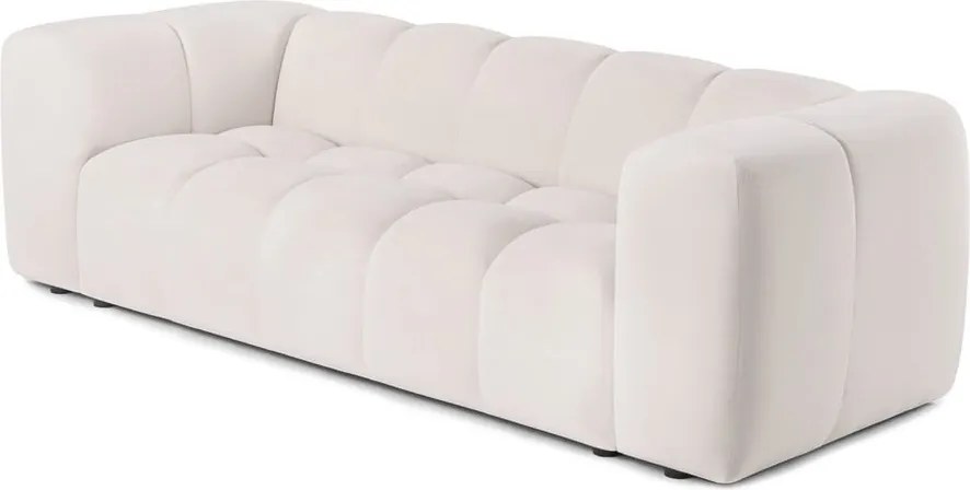 Krémová sametová pohovka 225 cm Cube - II. jakost – Bonami Selection