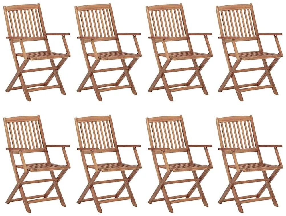 Skládací židle 8 ks, masivní akácie 3075084