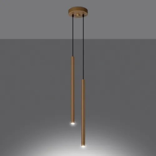 Závěsné svítidlo SOLLUX PASTELO 2 zlaté G9 2x8W bez žárovky SL.1305