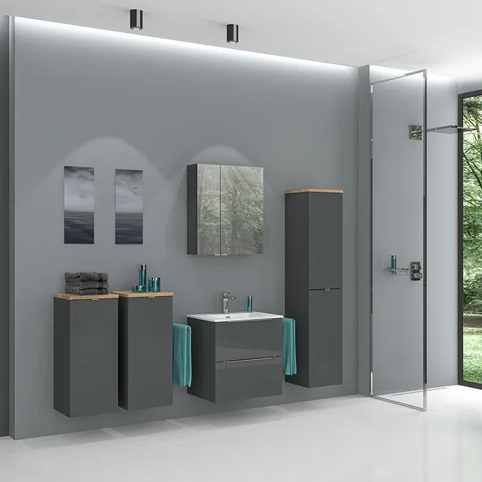 A-Interiéry Koupelnová skříňka pod umyvadlo Amanda A 60 D - antracit - amanda_60D_A