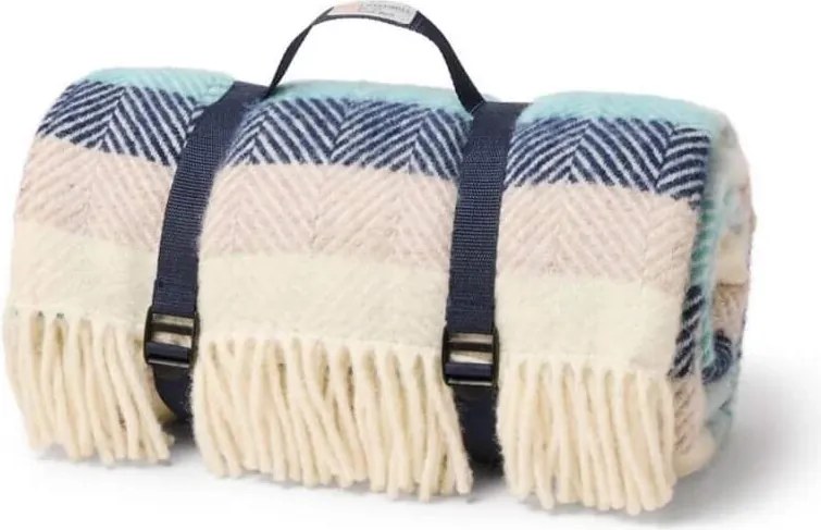 Pikniková vlněná deka Polo Seashore Stripe, 183x150 cm Tweedmill