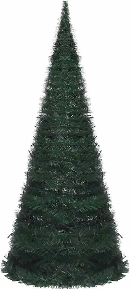 Pop-up umělý vánoční stromek s LED osvětlením zelený 210 cm 321525
