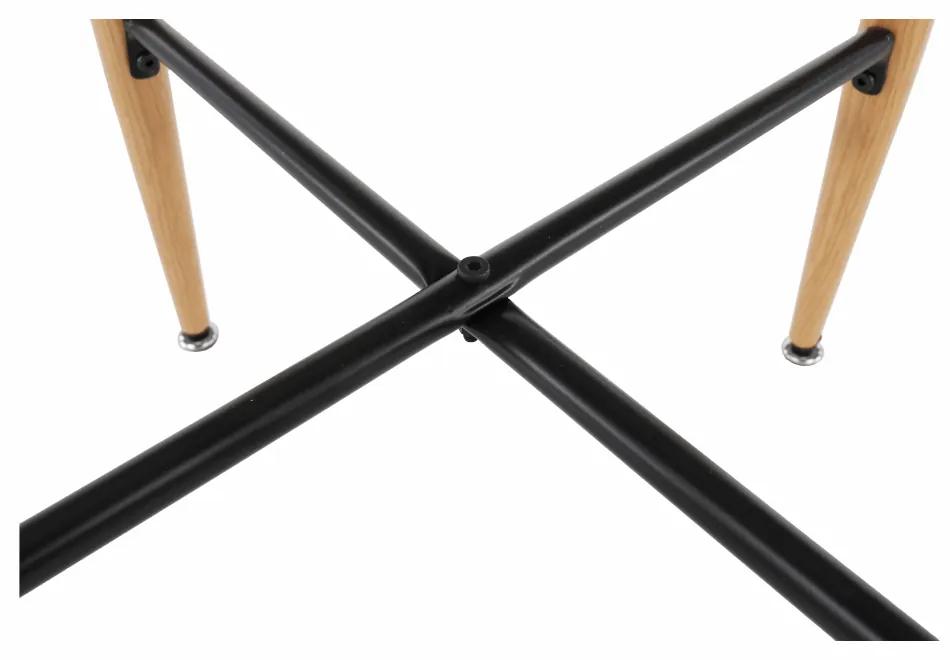 Kondela Barový stůl, bílá/dub, průměr 60 cm, IMAM