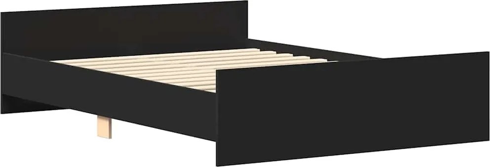 Rám postele s hlavovým a nožním čelem černý 140 x 190 cm 3203783