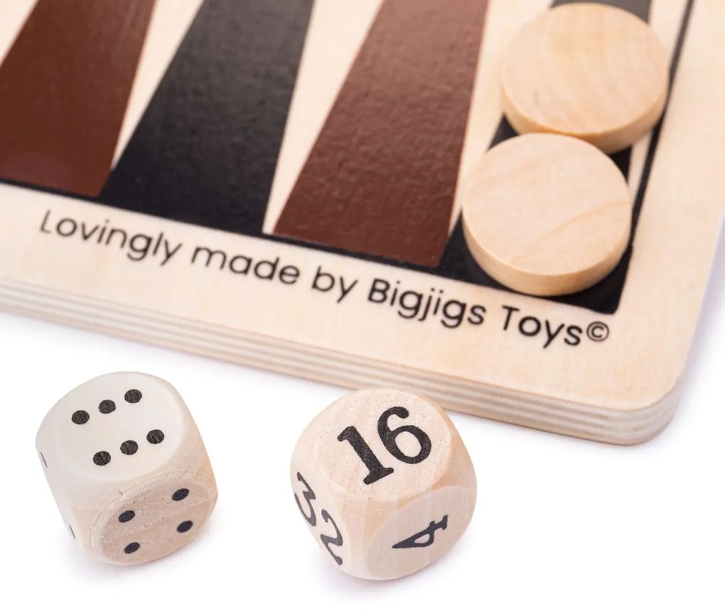 Bigjigs Toys Dřevěný Backgammon