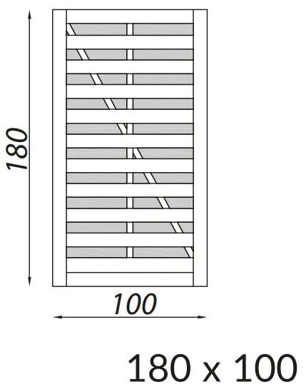 Dřevěný plot RIPON s treláží/branka Přírodní provedení s tlakovou impregnací Plot s treláží