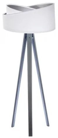Timberlight Stojací lampa Awena bílá + šedý vnitřek + šedé nohy
