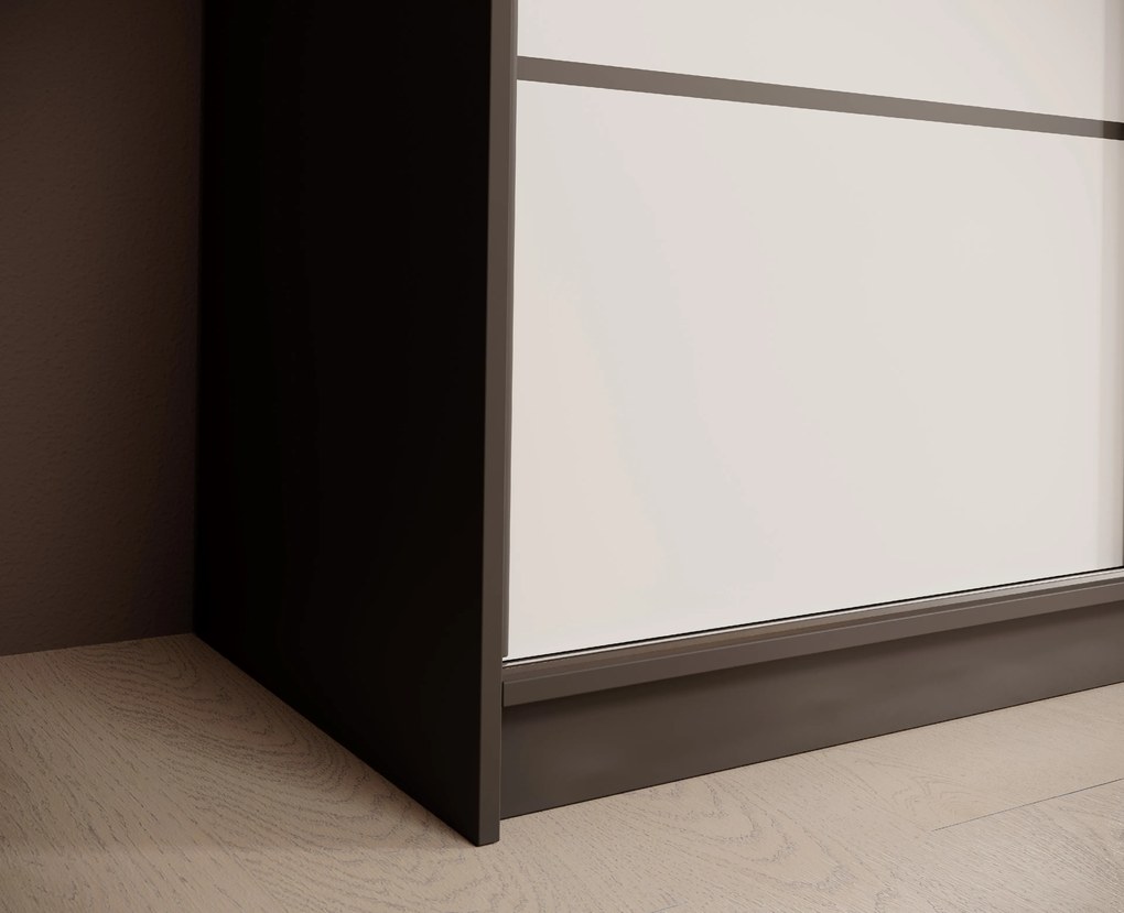 ADRK Furniture Posuvná skříň se zrcadlem Sonic 200 ADRK-SW-SON-BW-200
