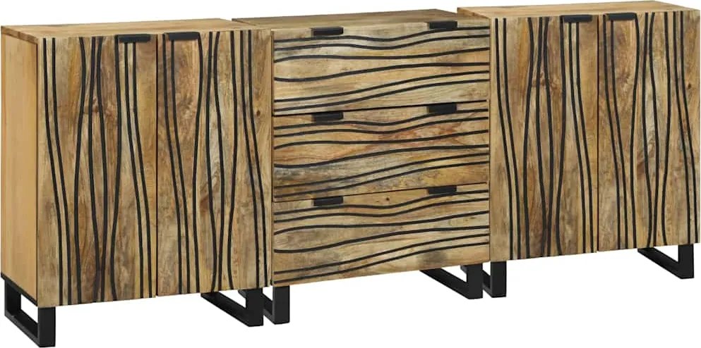 Sestava komody 3 ks Přírodní 180 x 33 x 75 cm 3310041