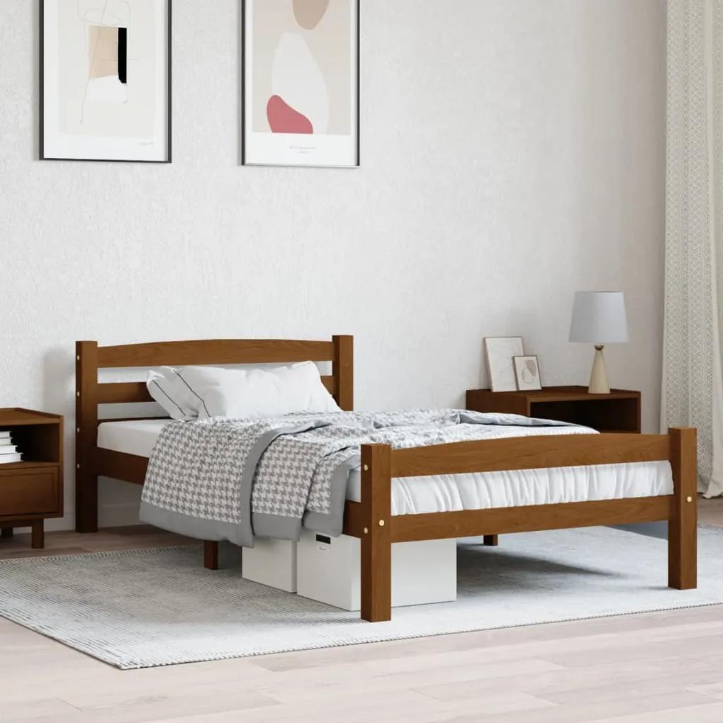 vidaXL Rám postele masivní borové dřevo 100 x 200 cm [322090] Barva: Bílá
