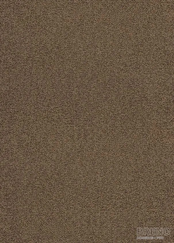 Breno Metrážový koberec GROOVE 855 tmavě hnědý, šíře 300 cm, Hnědá