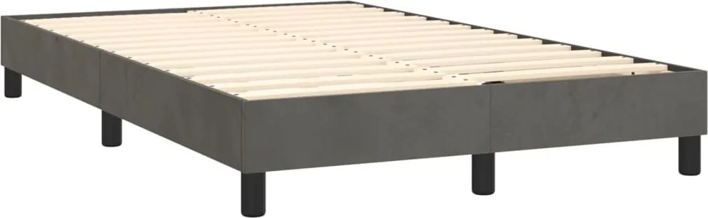 Box spring postel s matrací tmavě šedá 120 x 200 cm samet 3141354
