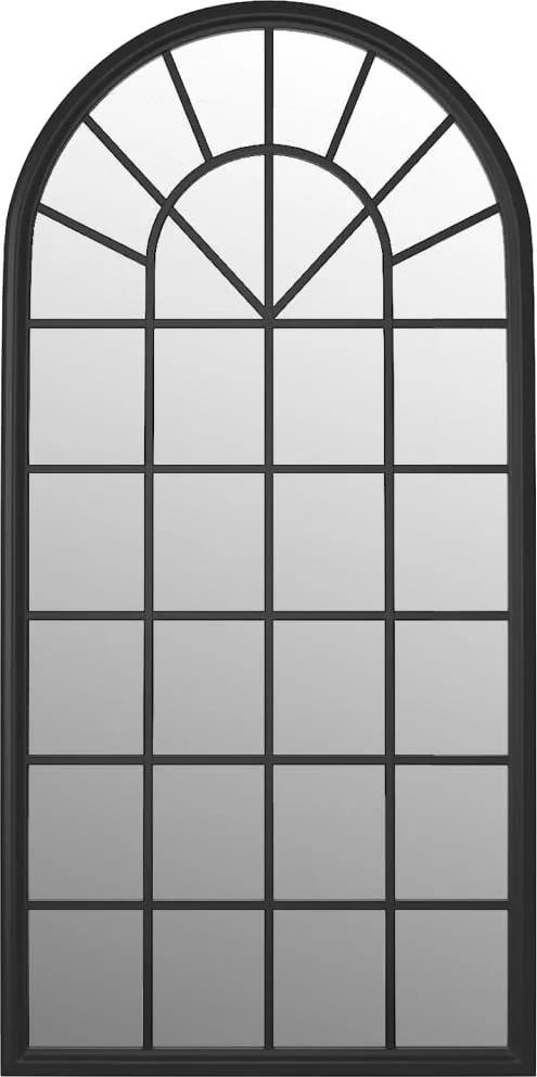 vidaXL Zrcadlo 90 x 45 cm železo do interiéru [3093518] Barva: Černá