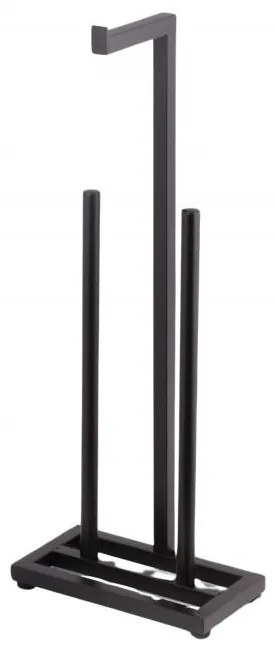Erga Pap2, zásobník na toaletní papír na postavení 60cm (8 rolí), černá matná, ERG-YKA-P.PAP2-BLK