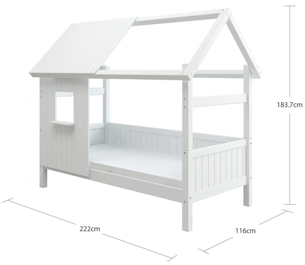 FN Postel 1/2 domeček Romantic 450 bílá