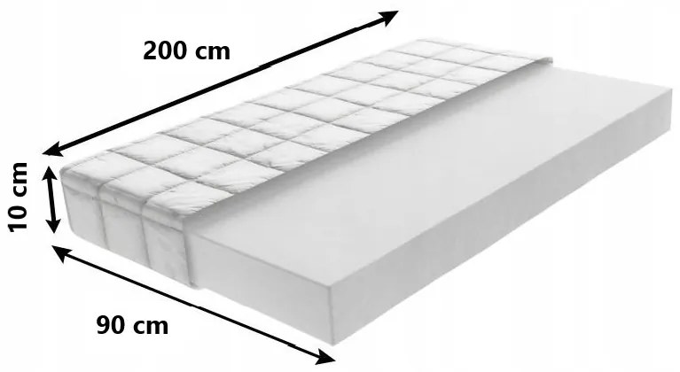 Dětská pěnová matrace MAX RELAX COMFORT 200x90x10 cm