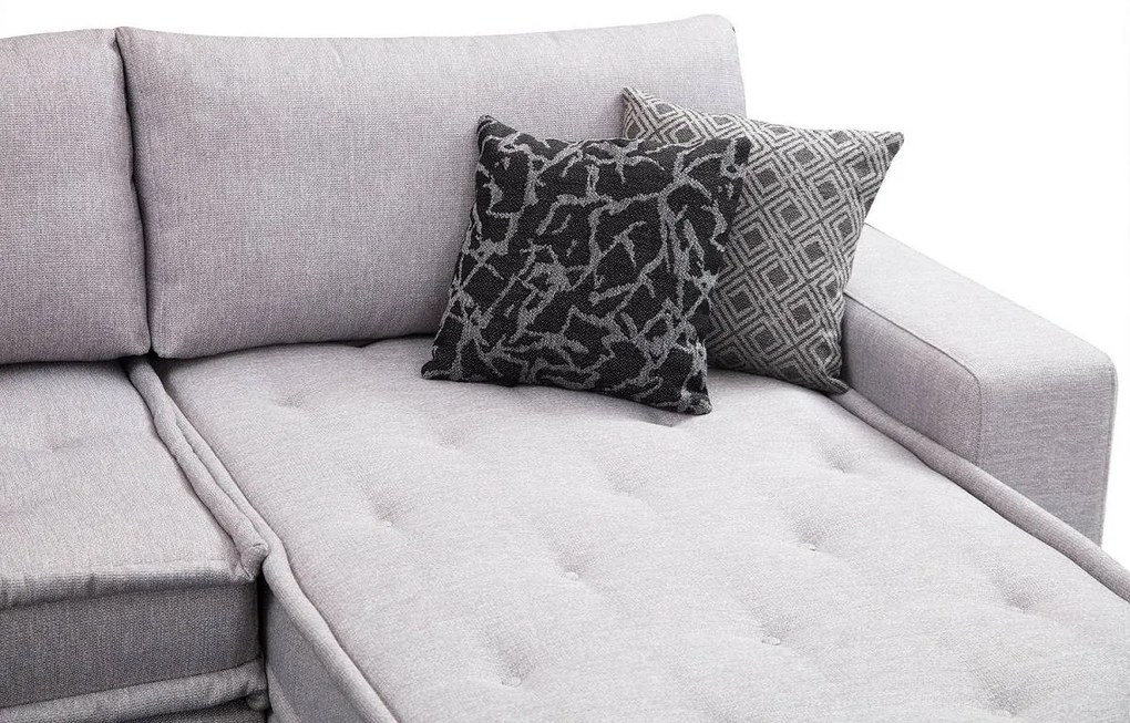 Designová rohová sedačka Wilano 350 cm světle šedá