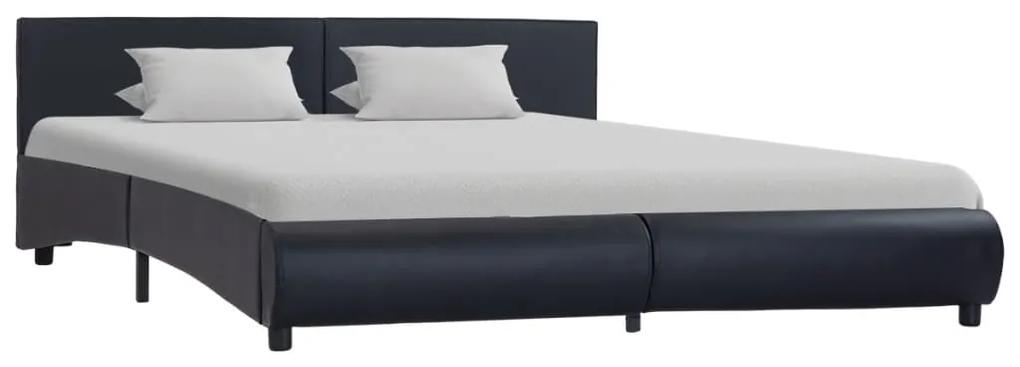 Rám postele černý umělá kůže 160 x 200 cm,  285454