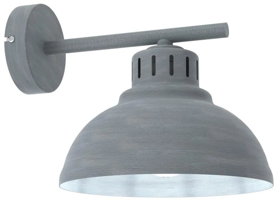 Nástěnná lampa SVEN 1xE27/15W/230V šedá