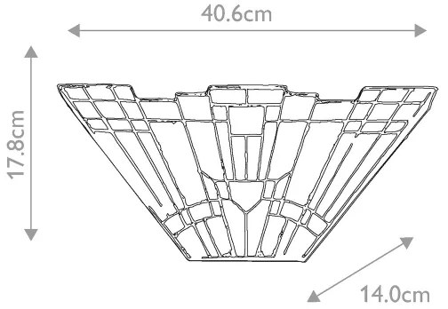 Elstead QZ-INGLENOOK-WU - Nástěnné svítidlo Tiffany INGLENOOK 2xE14/60W/230V