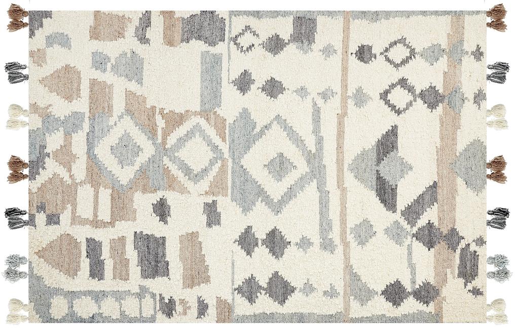 Vlněný kelimový koberec 160 x 230 cm vícebarevný MRGAVET Beliani