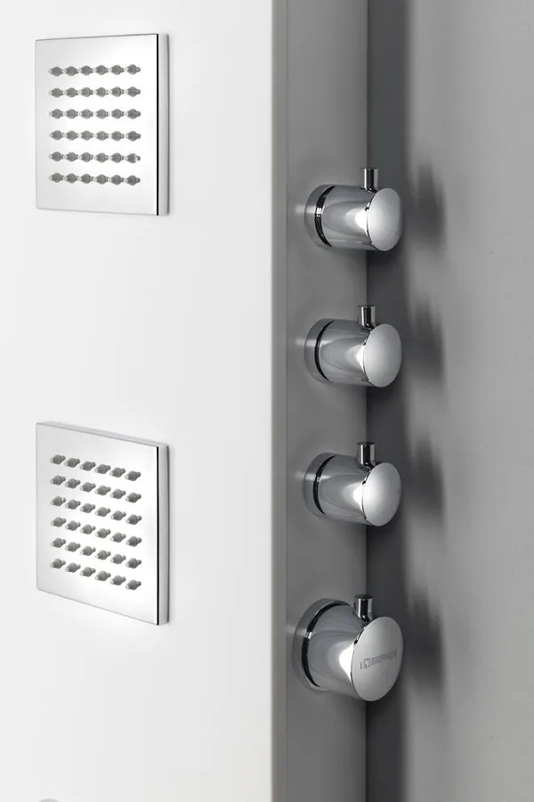 Polysan SPIRIT SQUARE termostatický sprchový panel nástěnný, 250x1550mm, bílá 81151