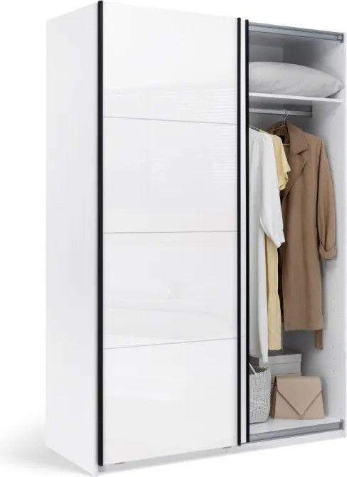 Skříň s posuvnými dveřmi 1.5х2.1m (Dveře bílý lesk) Mila
